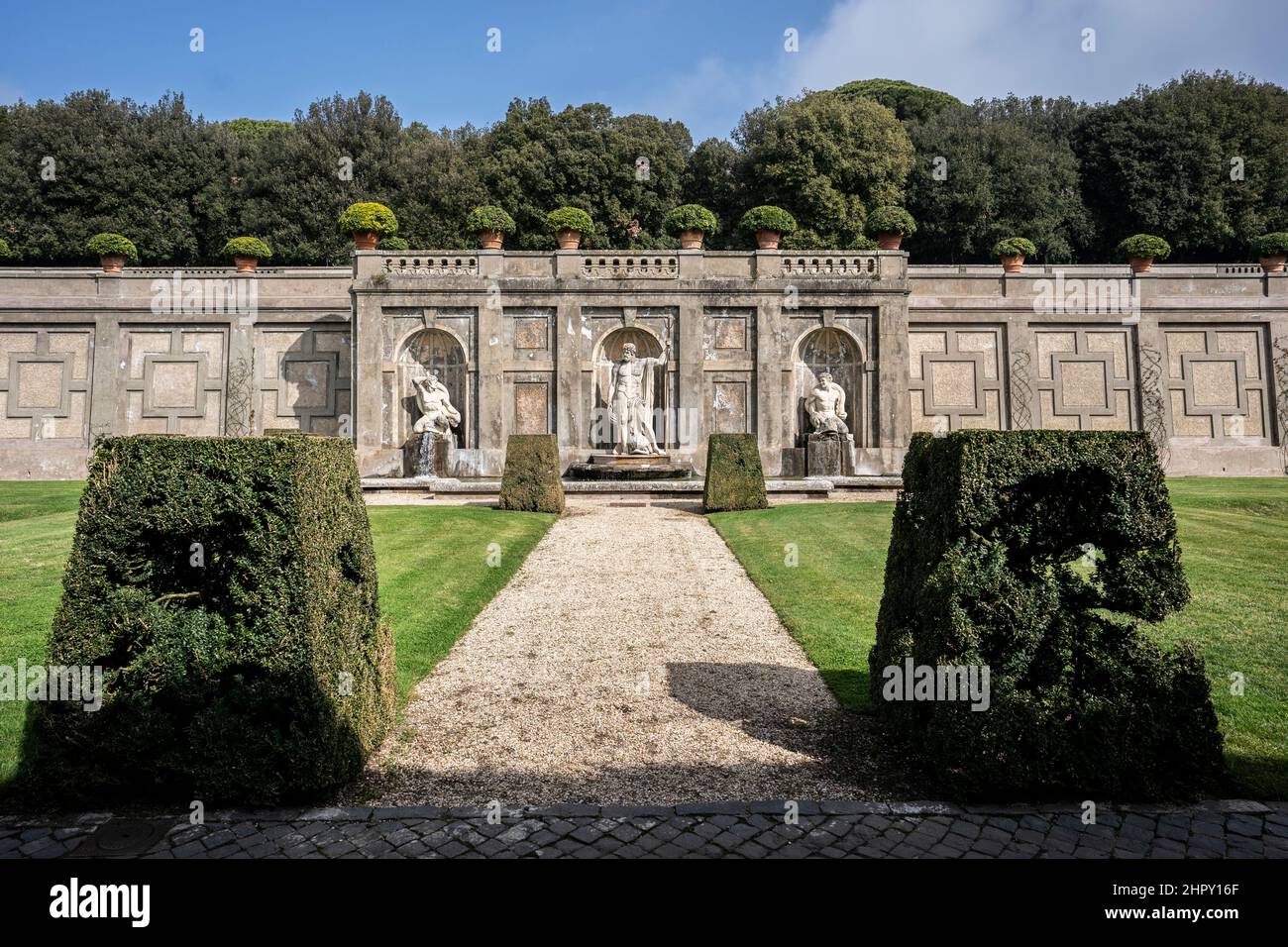 the gardens of the Apostolic palace, summer residence of the Popes ...