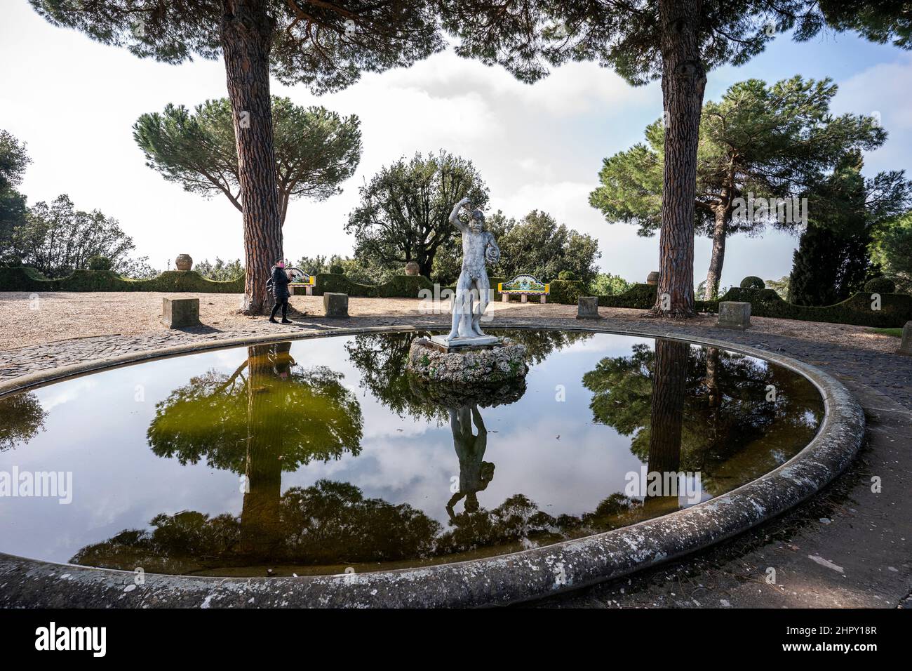 the gardens of the Apostolic palace, summer residence of the Popes ...