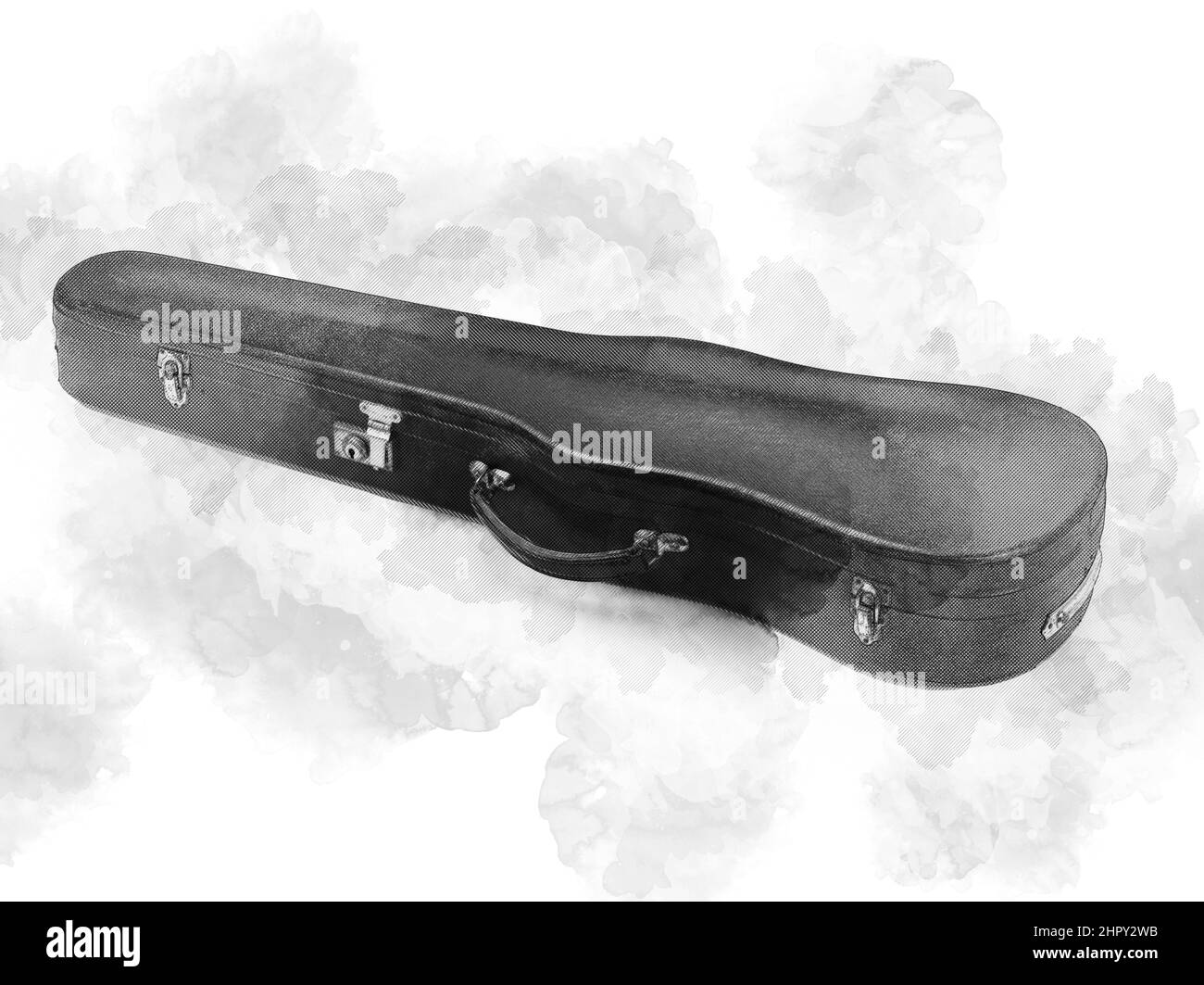 Illustration Art of a Violin in a case Stock Photo - Alamy