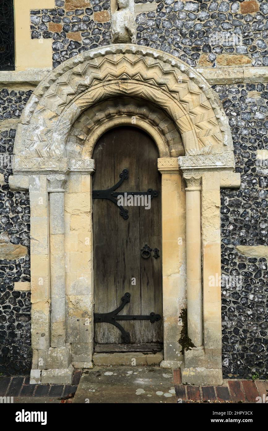 Wooden door norman architecture hi-res stock photography and images - Alamy