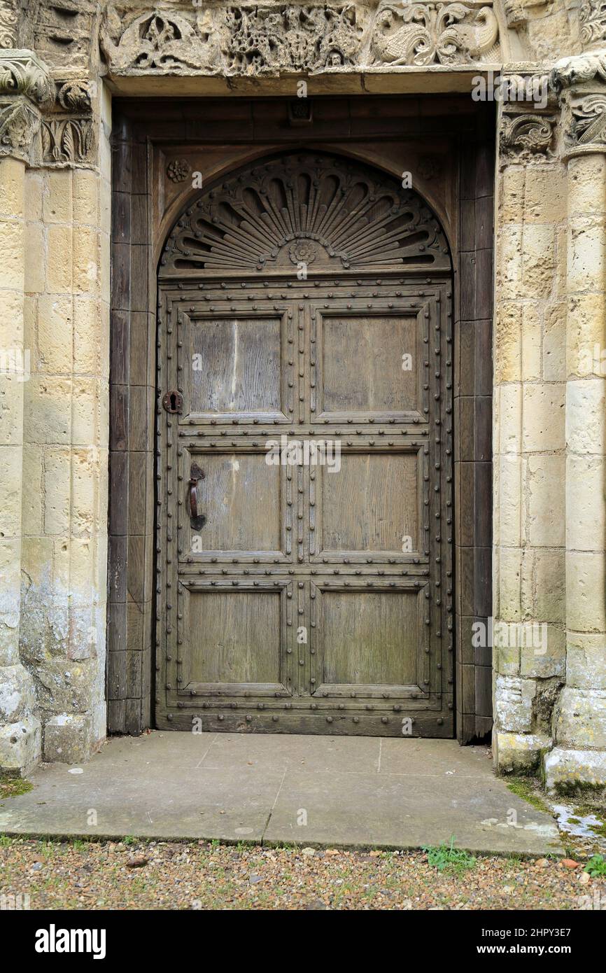 Wooden door norman architecture hi-res stock photography and images - Alamy