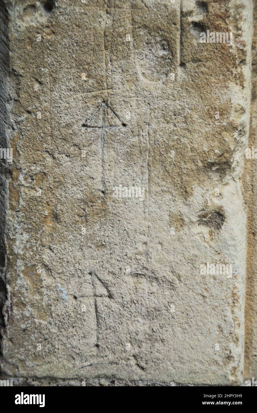 Medieval church graffiti england hi-res stock photography and images ...