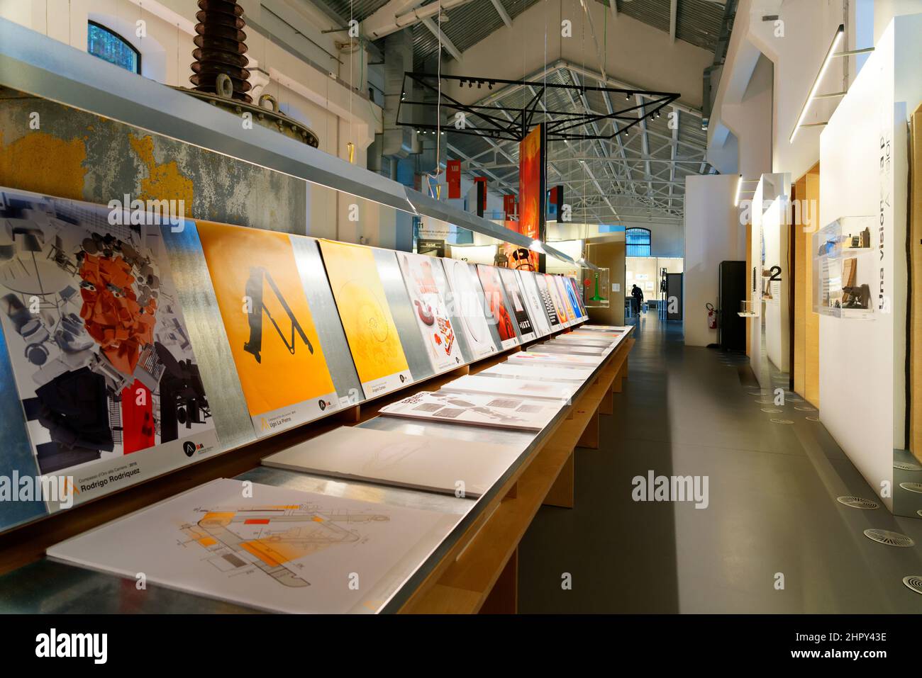 Room of posters dedicated to the Compasso d'Oro design award, available ...
