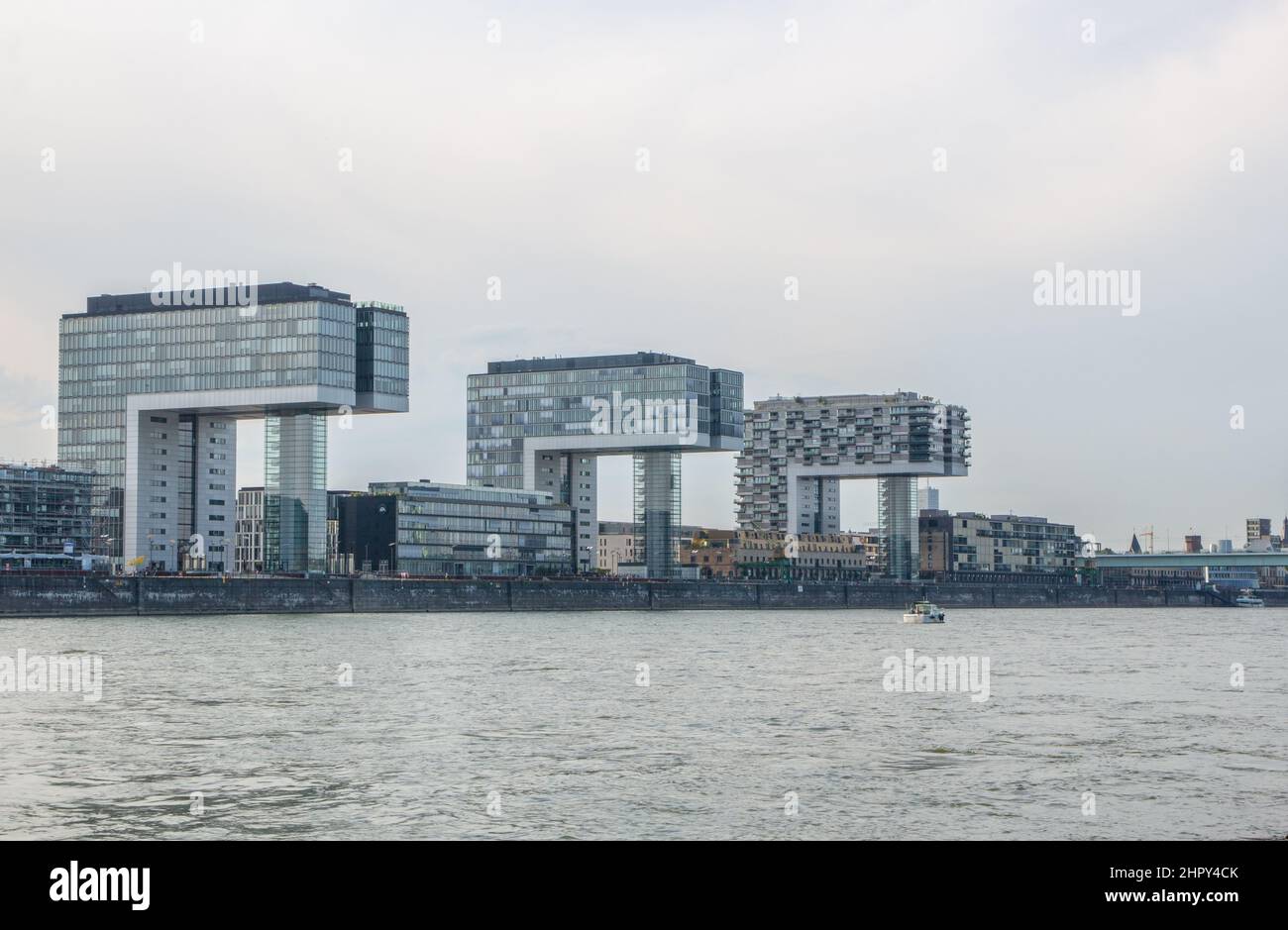 The Rhine River,the buildings and the Cityscape of Cologne NRW Germany ...