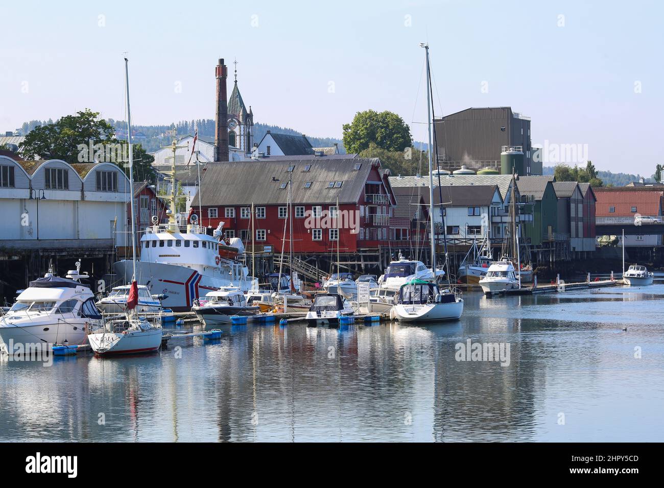 levanger Norway 07/26/2021 Marine in the small norwegian town Levanger ...