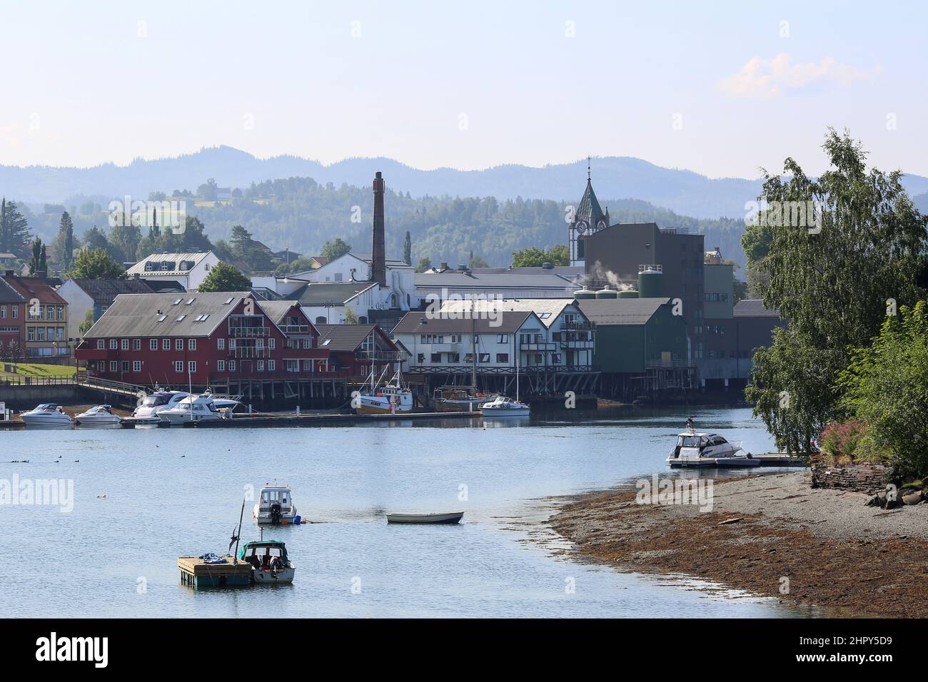 levanger Norway 07/26/2021 Marine in the small norwegian town Levanger ...