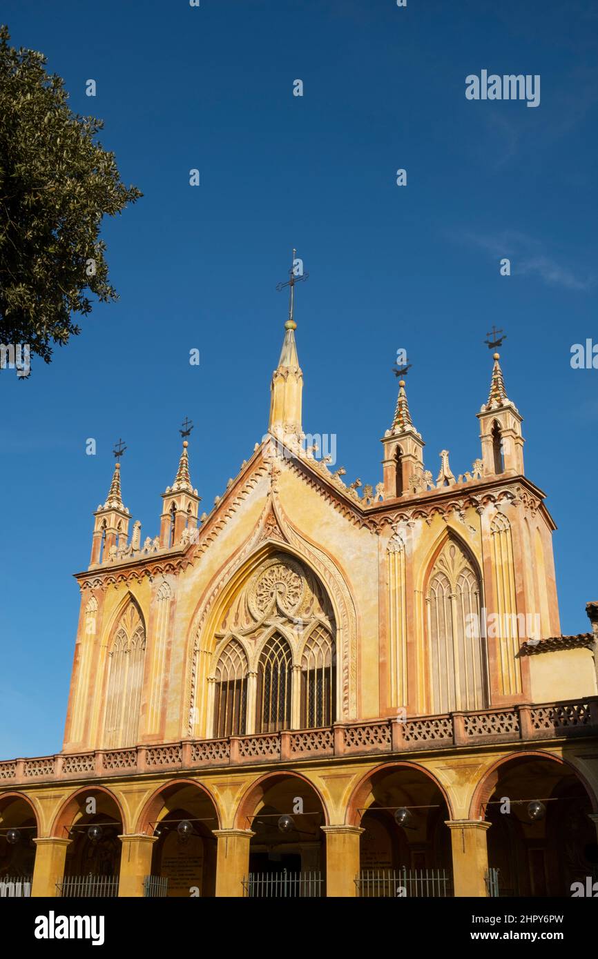 The ornate front facade of the Cimiez Monastery in Nice, Cote d'Azur ...