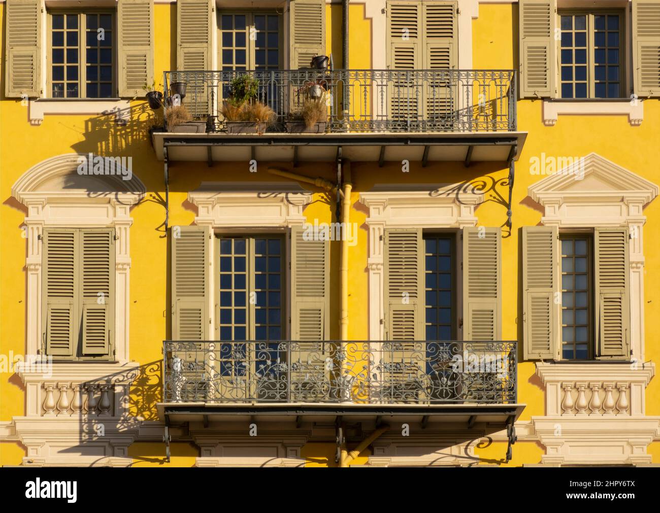 A colourful traditional style building in the Old Town area of Nice ...