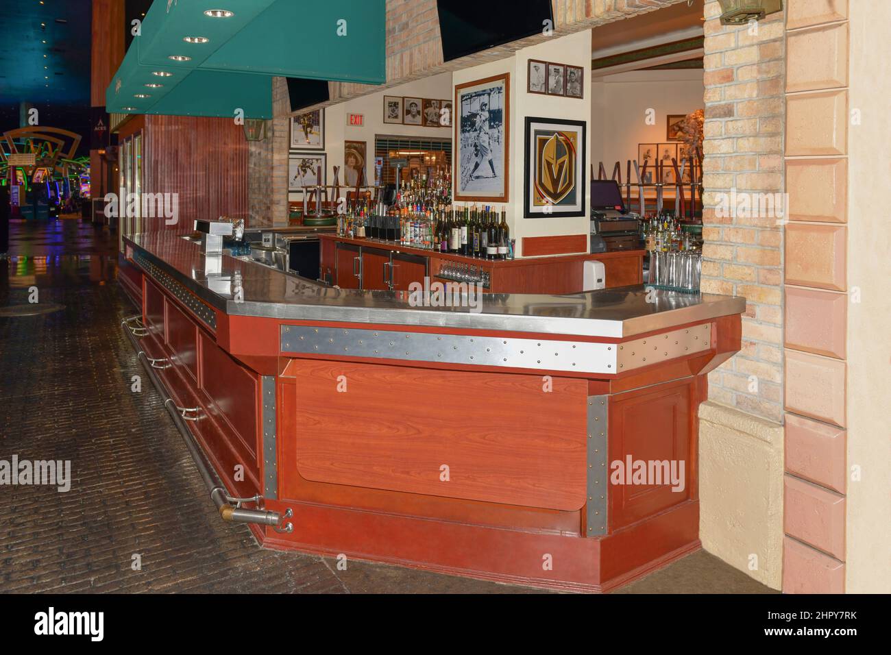 Nevada USA 09-06-21 View of the bar of the famous Gallagher's ...