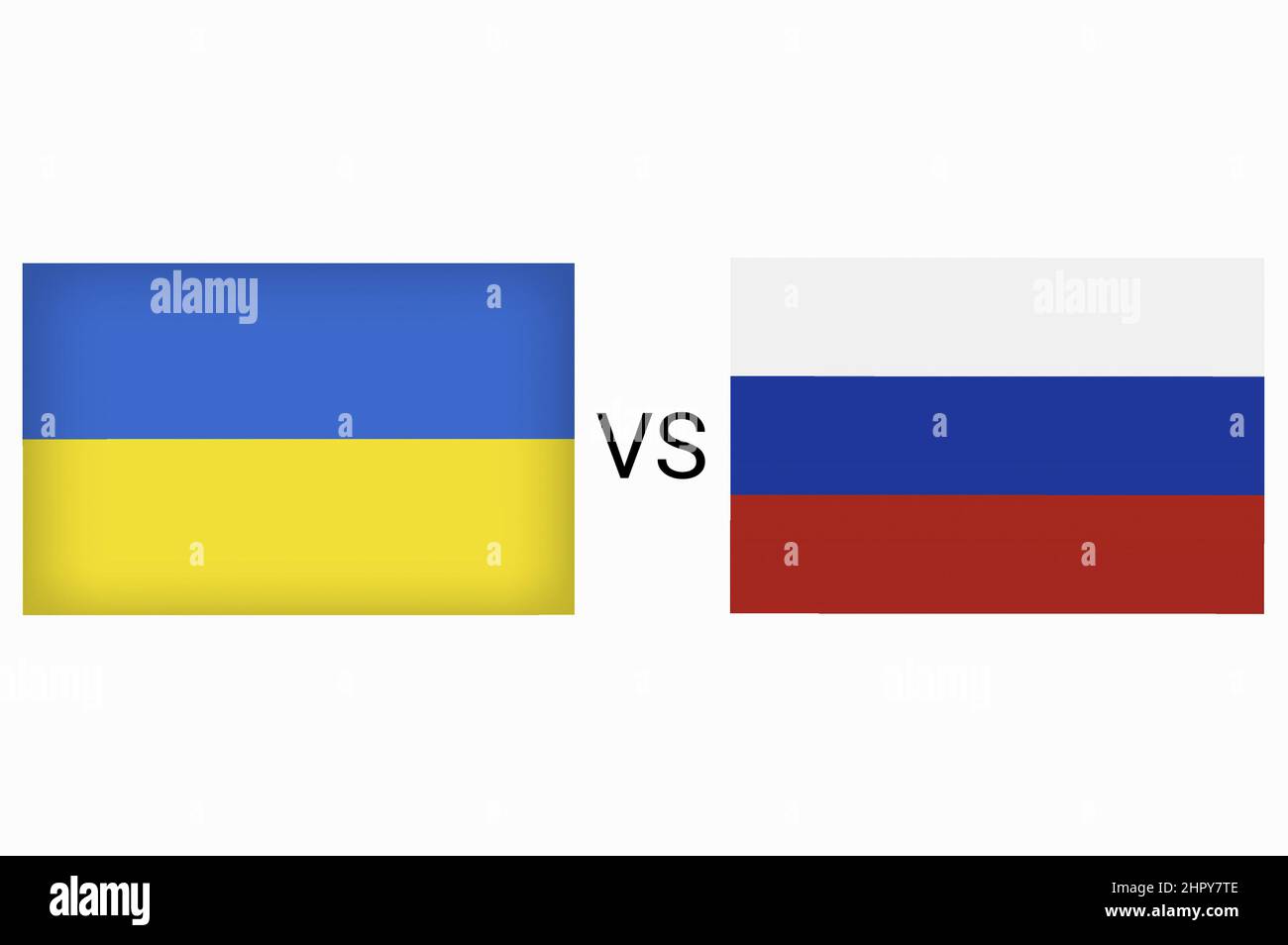 Ukraine vs Russia in world war crisis concept. Clash and military war ...