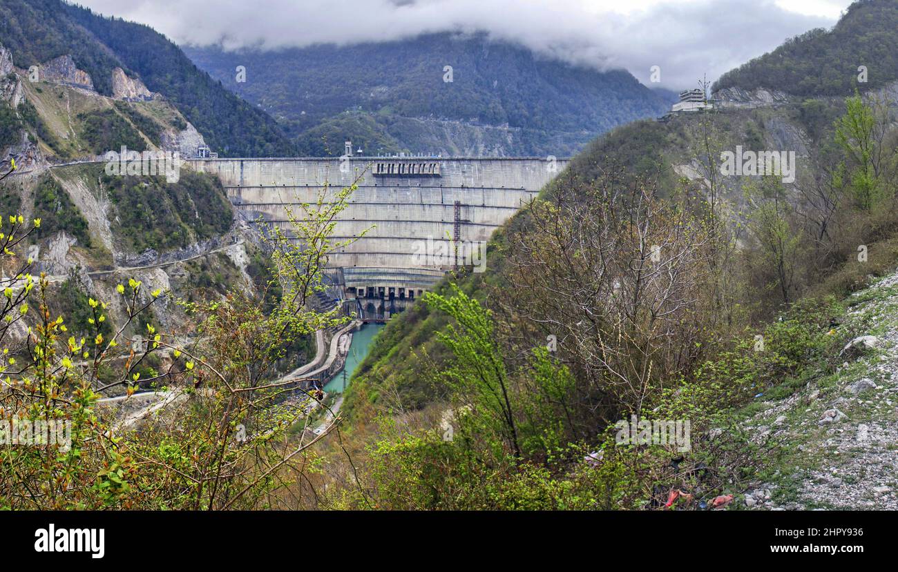 Enguri hydropower dam, Georgi Stock Photo - Alamy