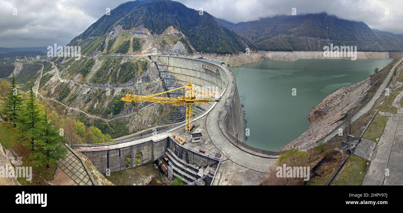 Enguri hydropower dam, Georgi Stock Photo - Alamy