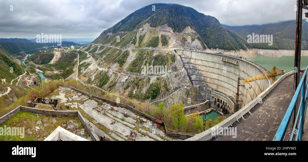 Enguri hydropower dam, Georgi Stock Photo - Alamy