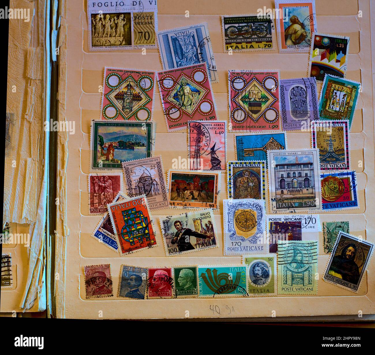 Collection of stamps Stock Photo - Alamy