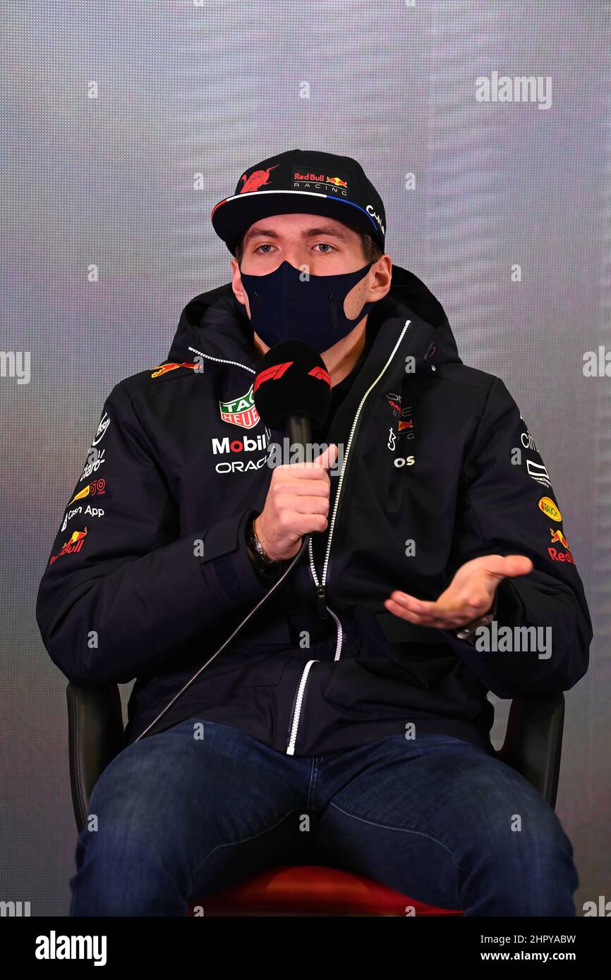 Barcelona, Spain. 24th Feb, 2022, Max Verstappen (NLD) Red Bull Racing ...