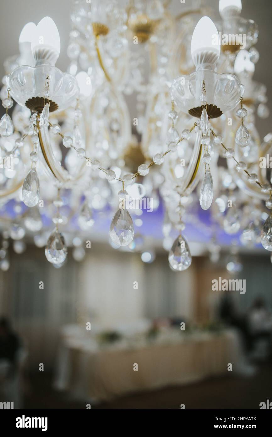 Shallow focus of an interior design of wedding hall Stock Photo - Alamy