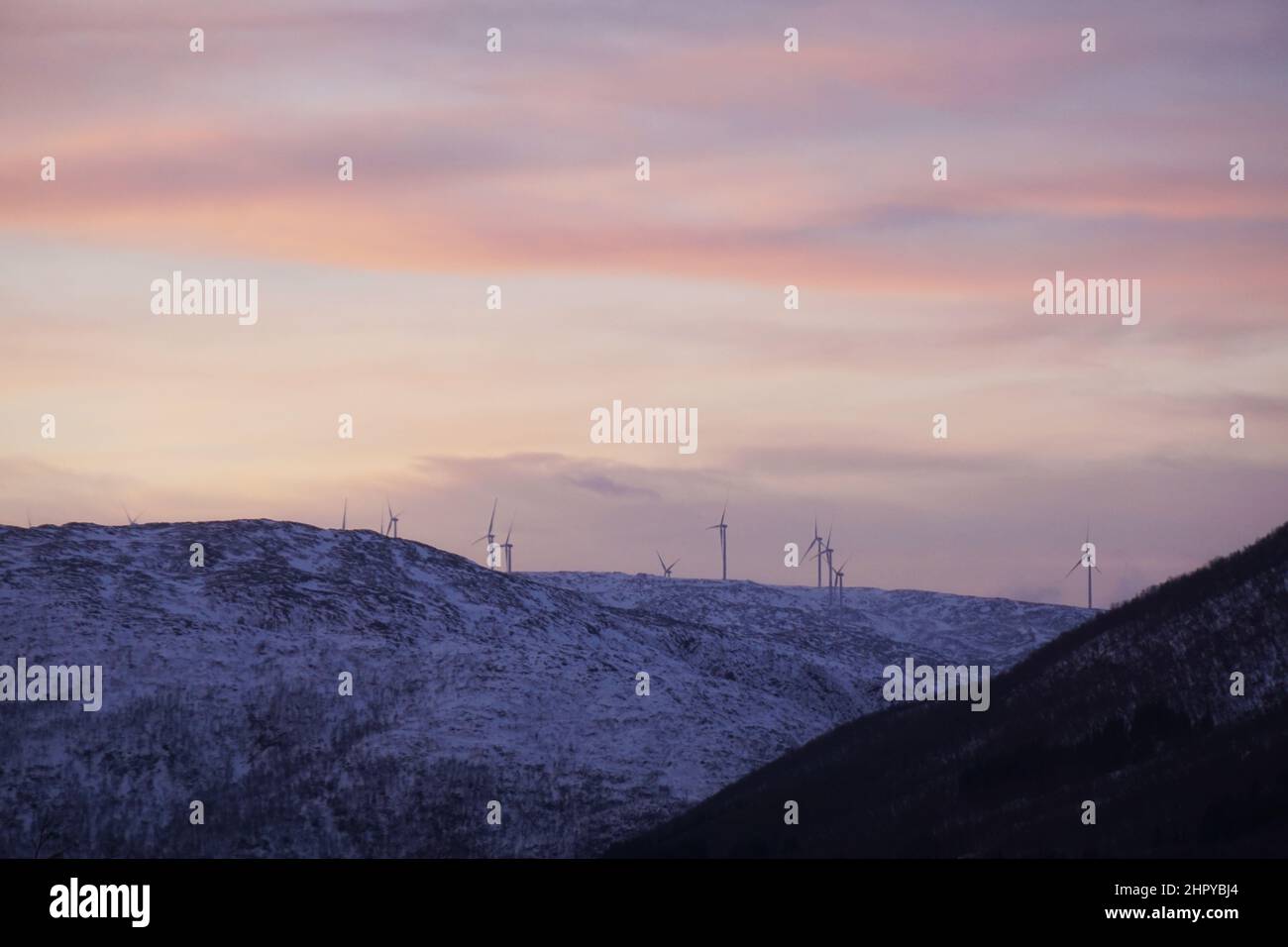 Golden hour during the polar night in the Arctic Circle Stock Photo - Alamy