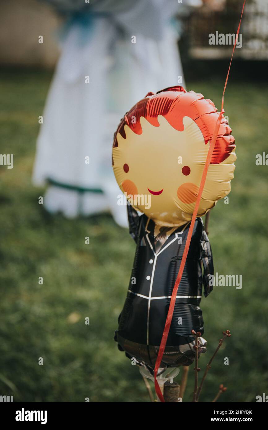 Shallow focus of a man shape balloon Stock Photo - Alamy