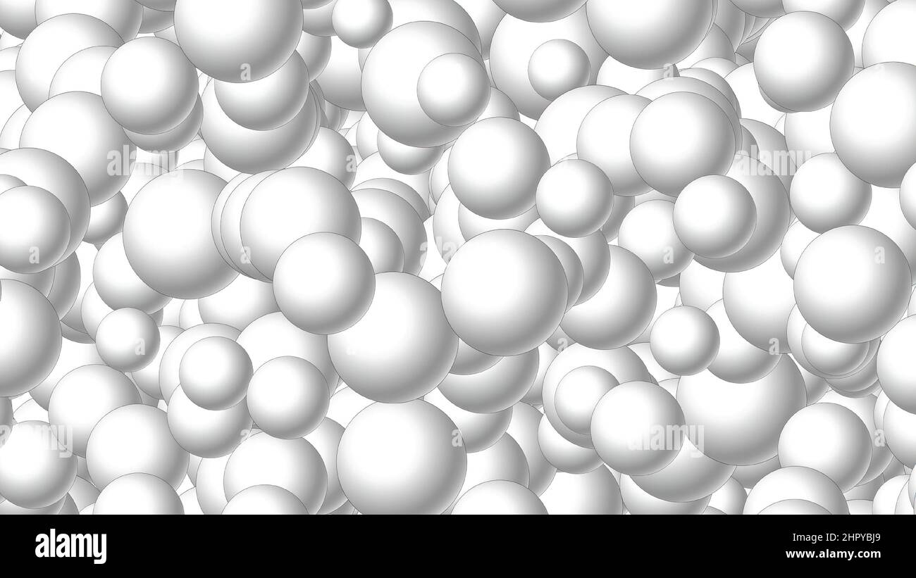 Illustration of abstract white spheres Stock Photo - Alamy