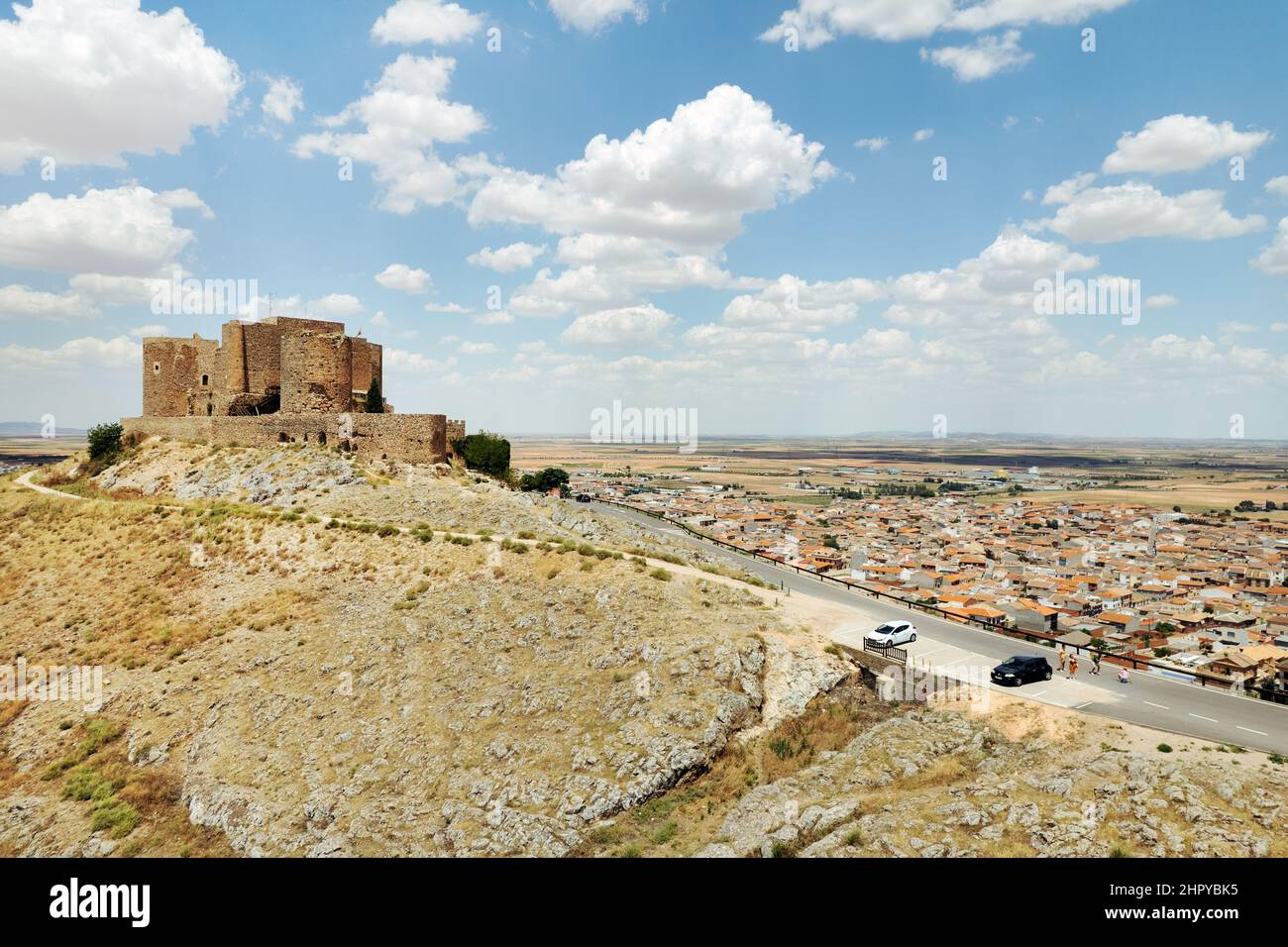 Castle of La Muela in Consuegra town. Spain Stock Photo - Alamy