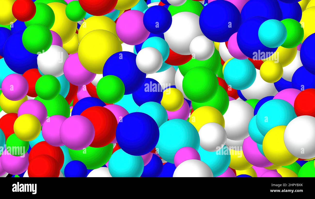 Illustration of abstract colored spheres Stock Photo - Alamy