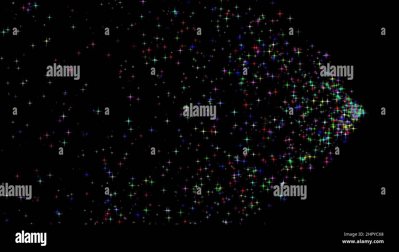 Falling Confetti particles on Black Background Stock Photo - Alamy