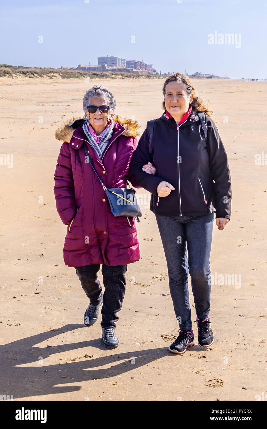 Mature women walking outdoors hi-res stock photography and images - Alamy