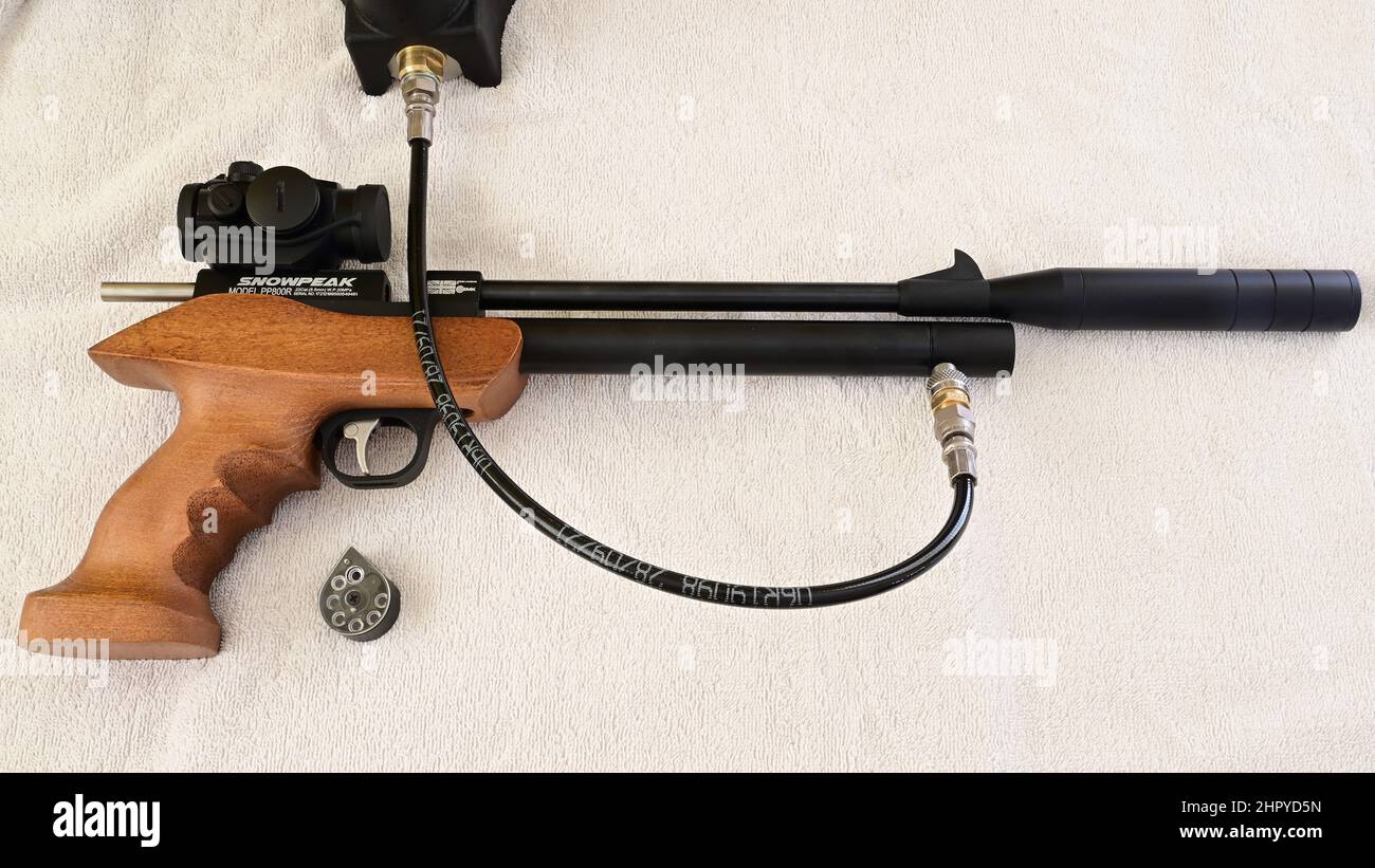 A PCP air pistol Stock Photo - Alamy