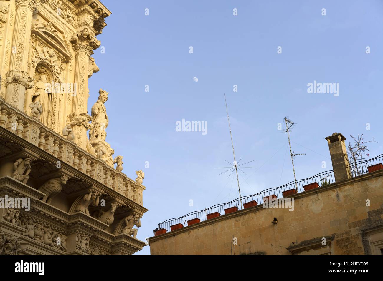 Lecce, Apulia, Italy: facade of Santa Croce church, basilica in Baroque ...