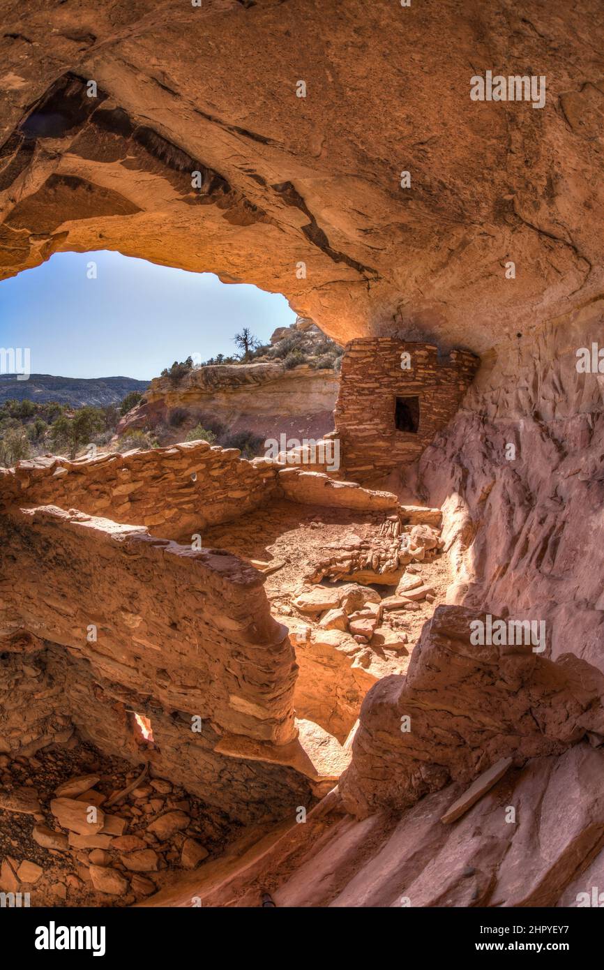 The Beef Basin Wash Ruin is an Ancestral Puebloan cliff dwelling in ...