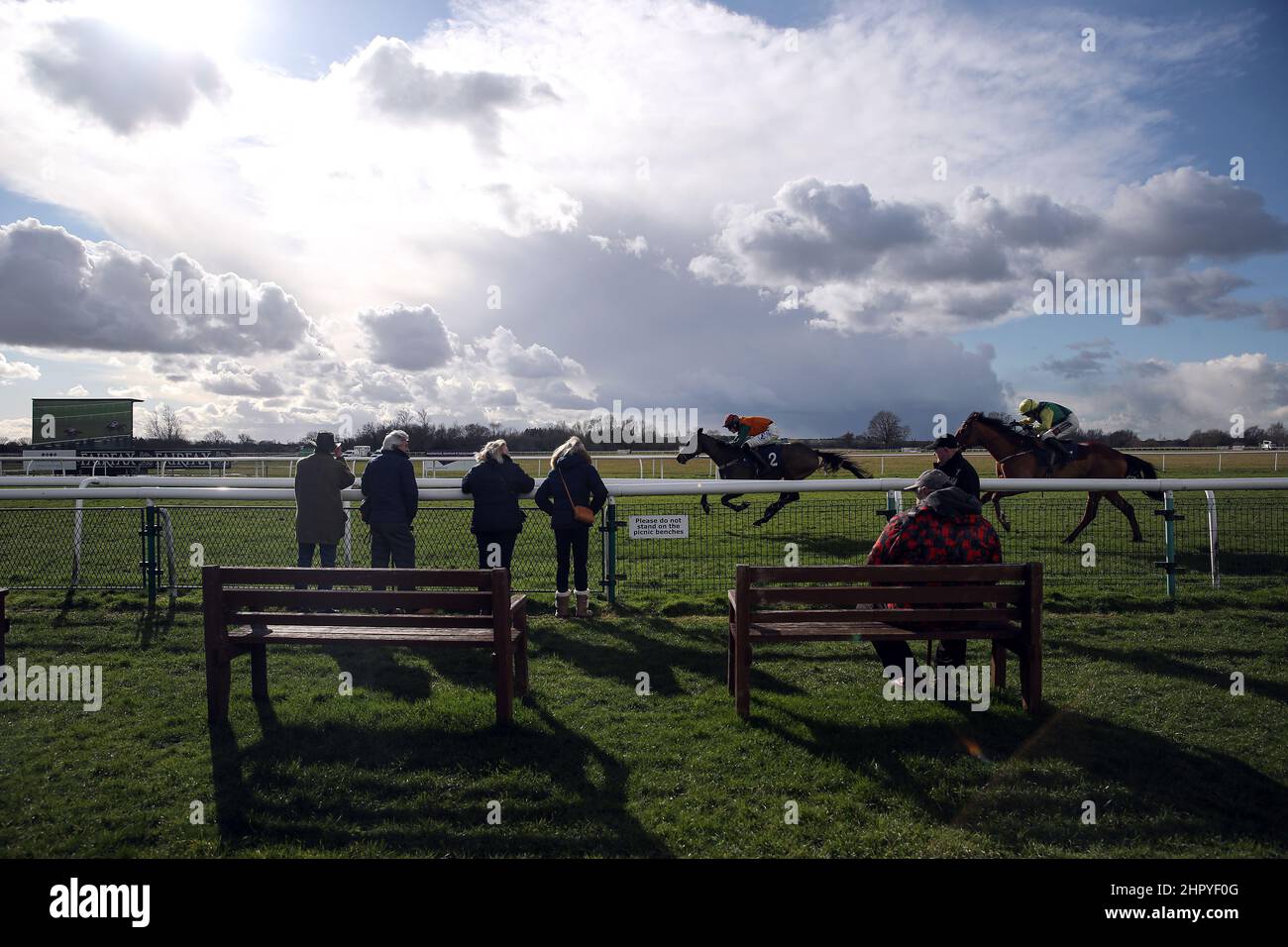 Runners and riders during the Every Race Live On Racing TV Novices ...