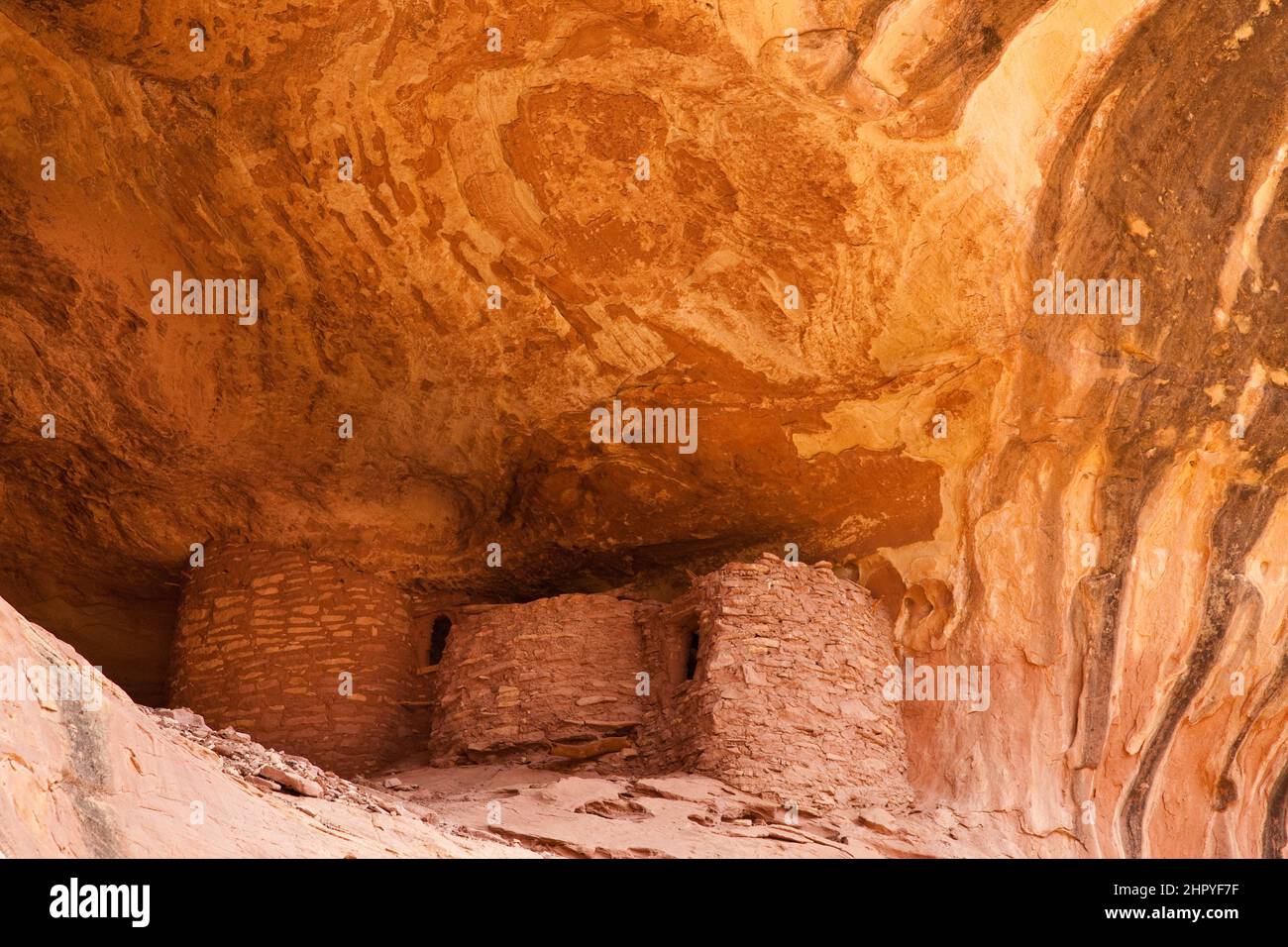 These ancient ruins in this alcove in a cliff were abandoned by the ...