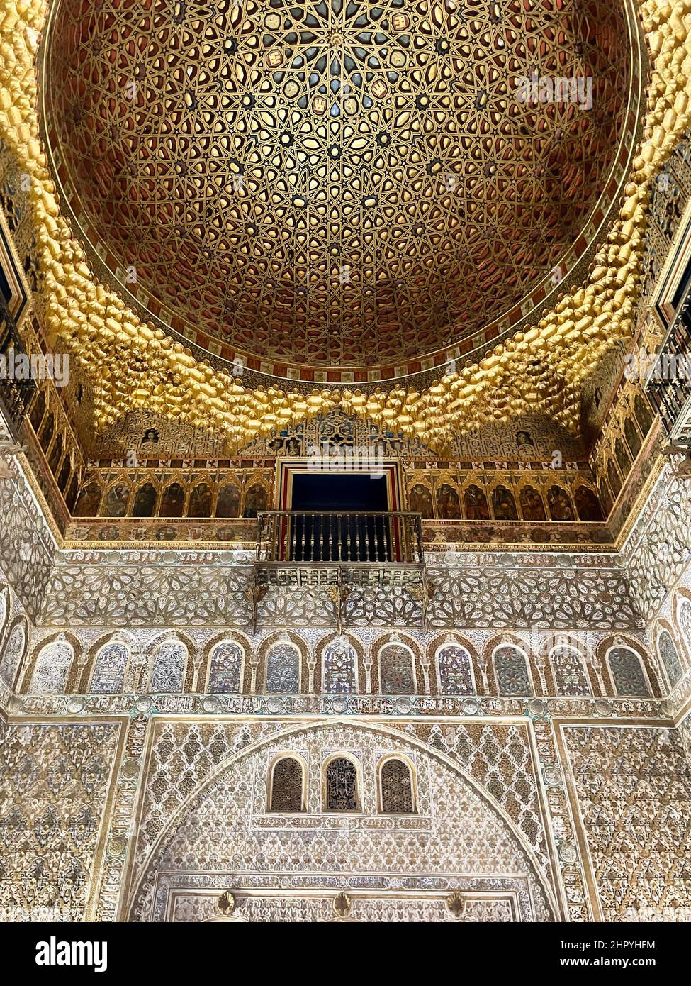 Interior of the palace of Real Alcazar in Seville, Spain Stock Photo ...