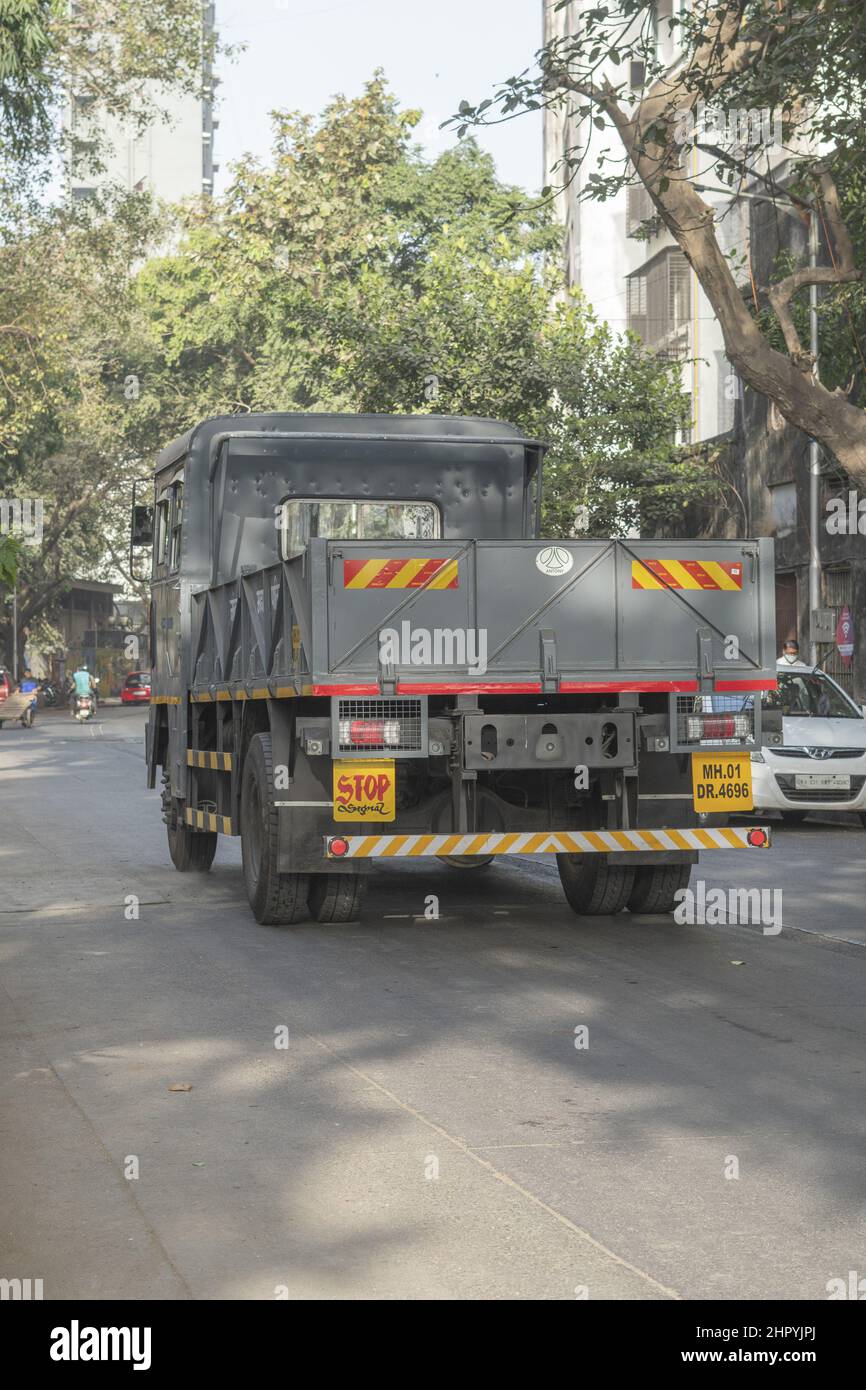 B.M.C truck running on Mumbai roads Maharashtra Stock Photo - Alamy