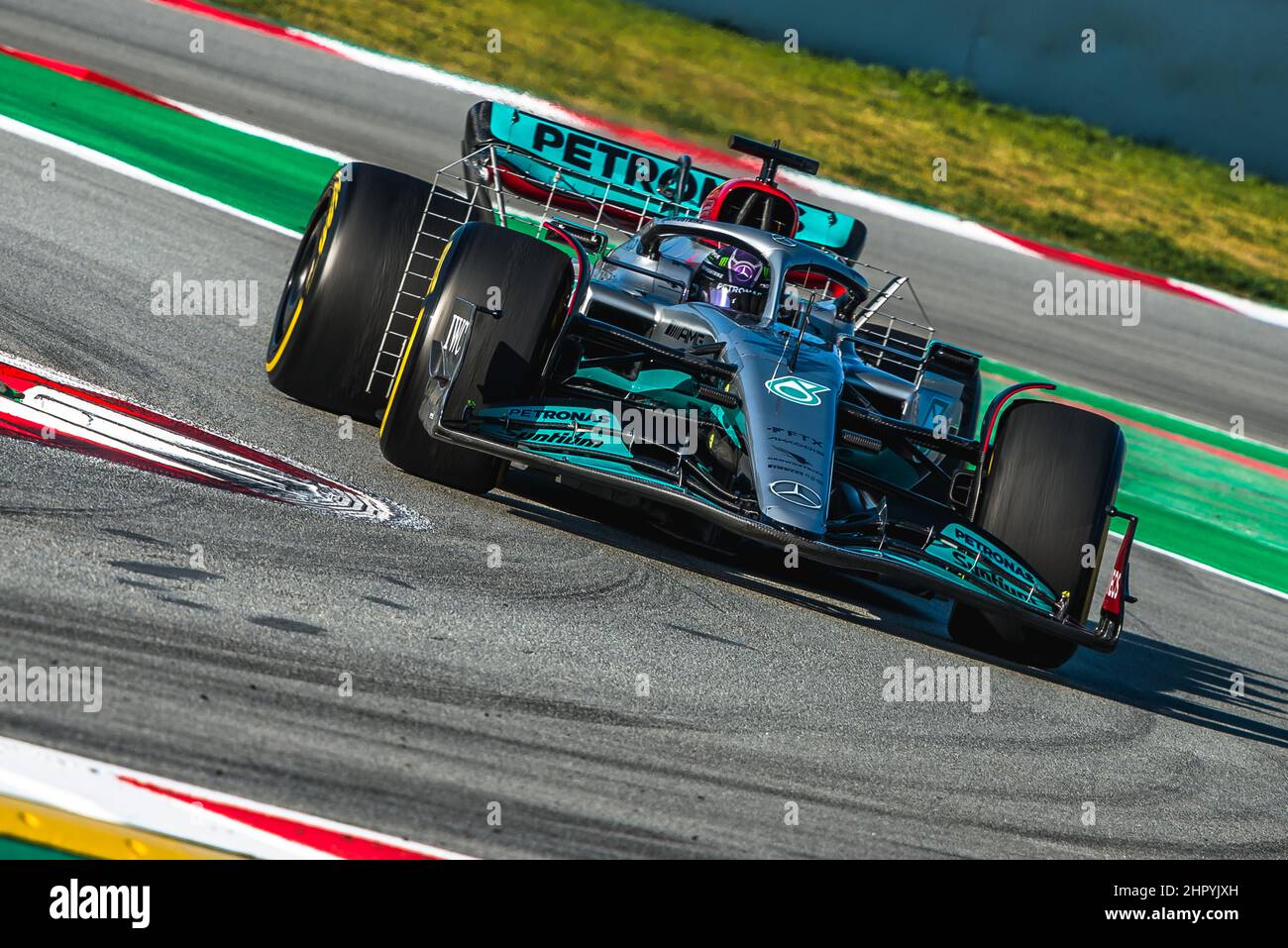 Barcelona, Spain. 24th Feb, 2022. LEWIS HAMILTON (GBR) from team ...