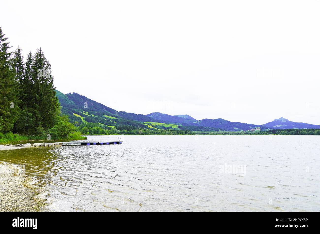 The mesmerizing view of Gruntensee Lake in Allgau, Bavaria Stock Photo ...