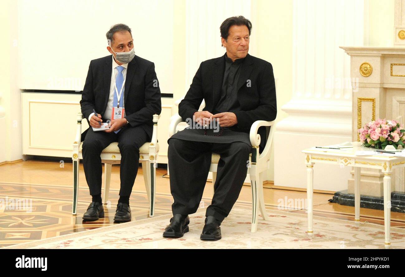 Moscow, Russia. 24th Feb, 2022. Pakistani Prime Minister Imran Khan ...