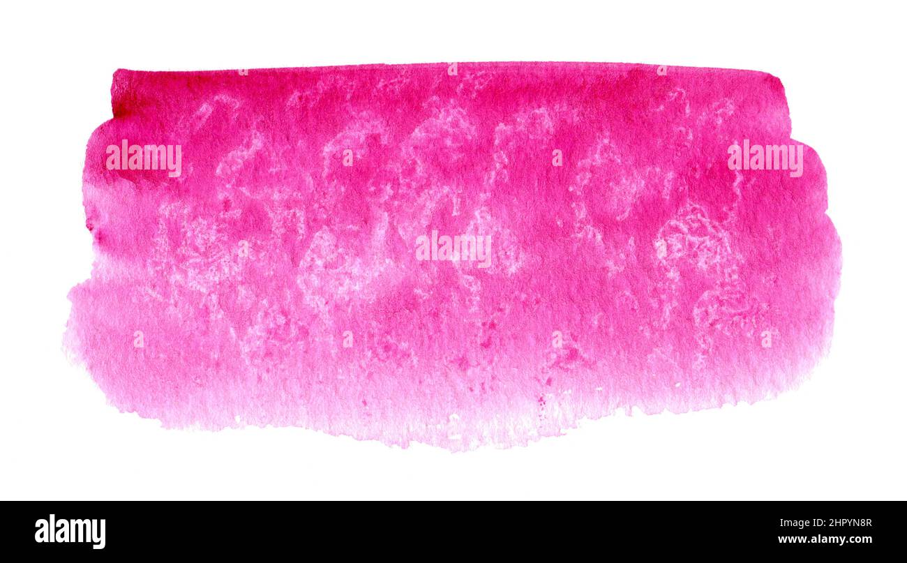 Pink abstract hand painted watercolor shape as a background for logo or ...