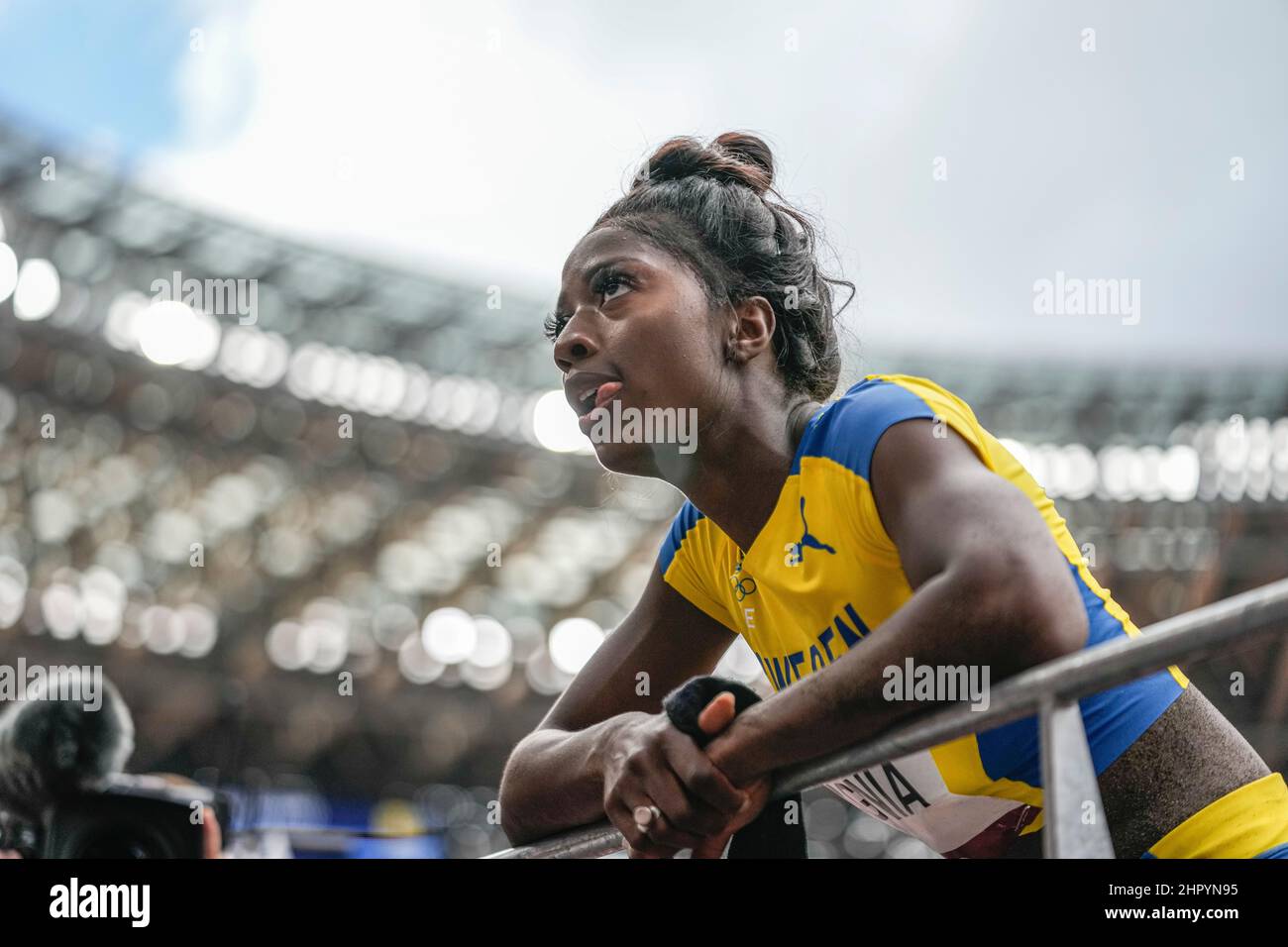 Khaddi Sagnia participating in the Tokyo 2020 Olympic Games in the long ...