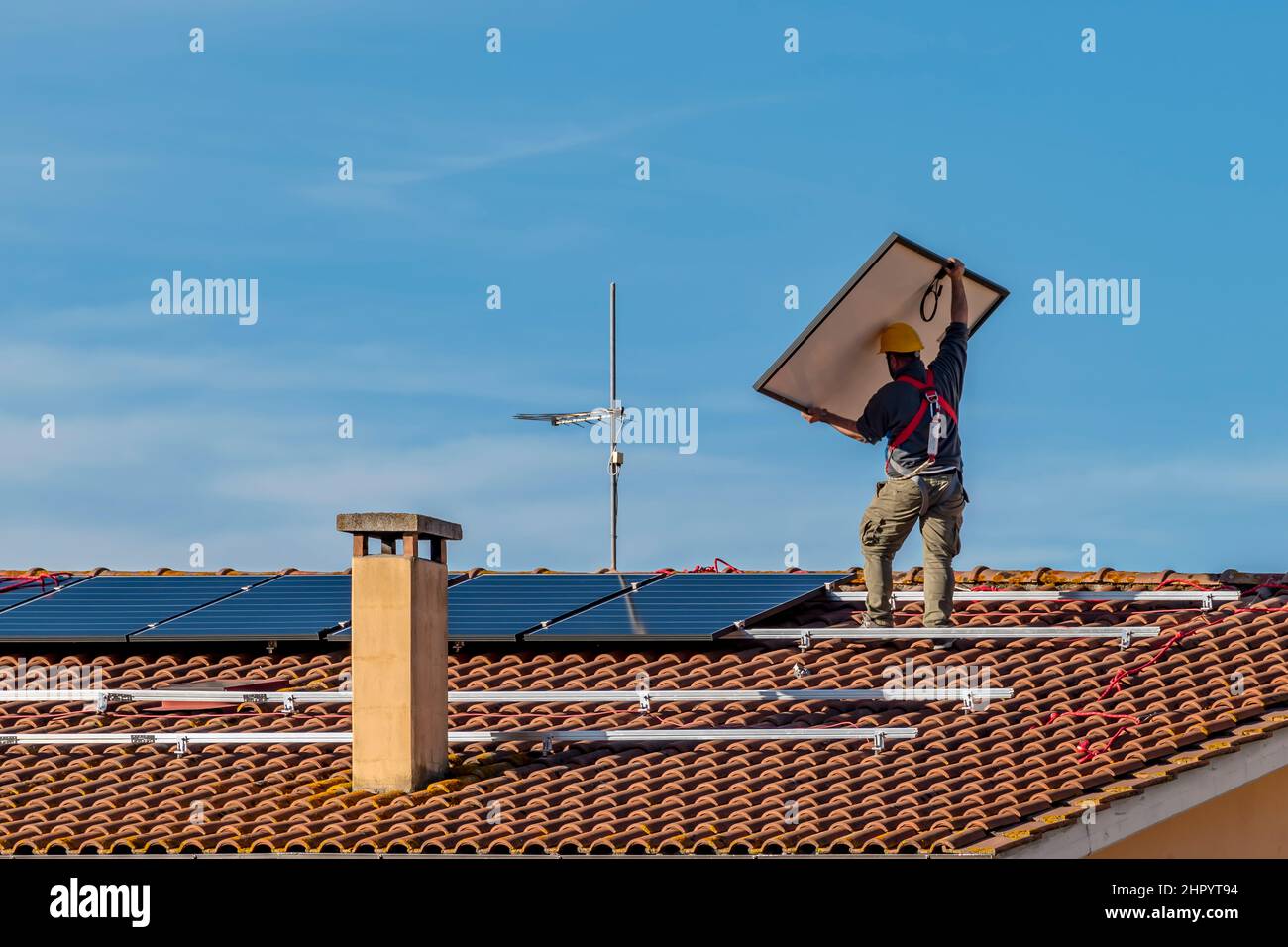 Solar install preparation hi-res stock photography and images - Alamy