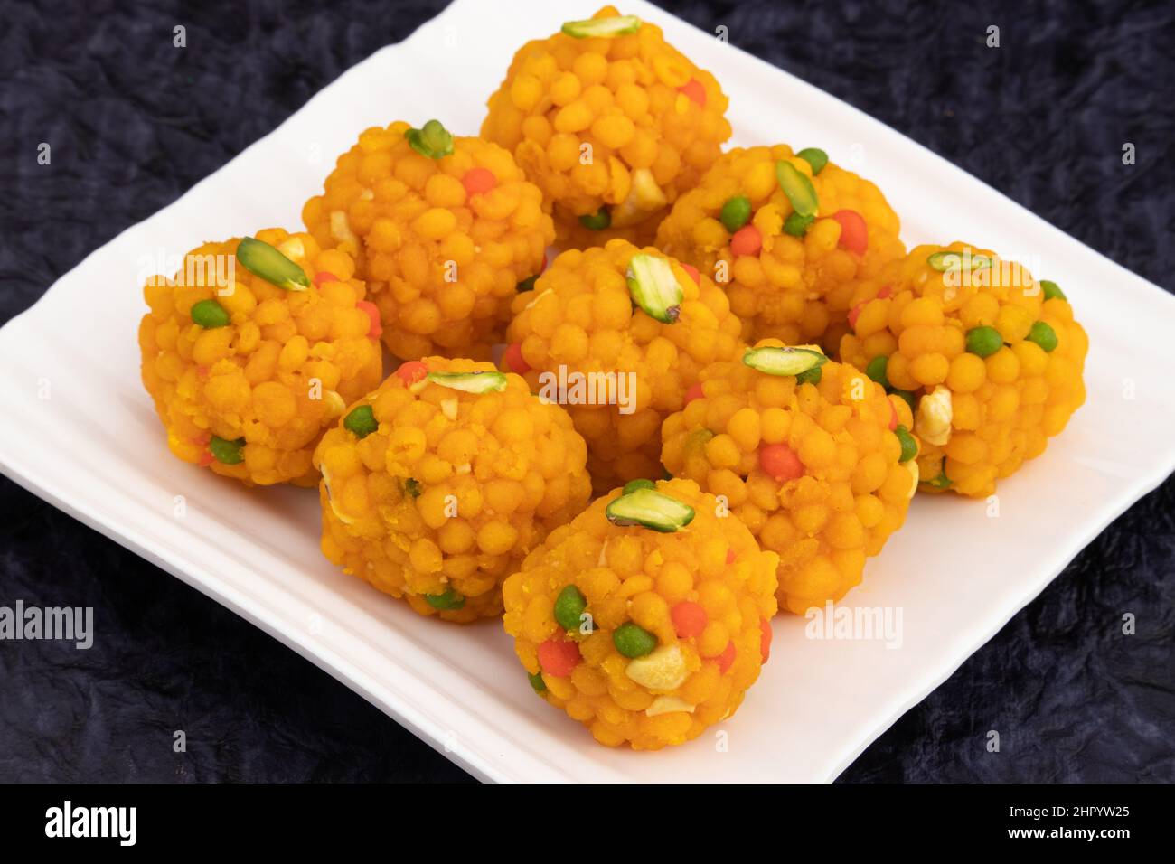 Jodhpuri Bundi Laddu Also Called Tiranga Boondi Ladoo Mithai Is Made Of ...