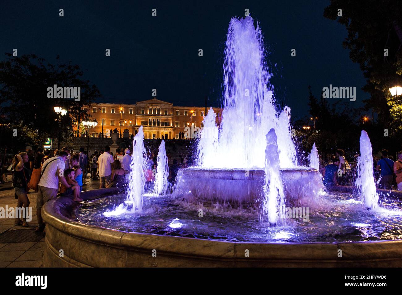 Greece, Athens, Syntagma Square and the exterior view of the greek ...
