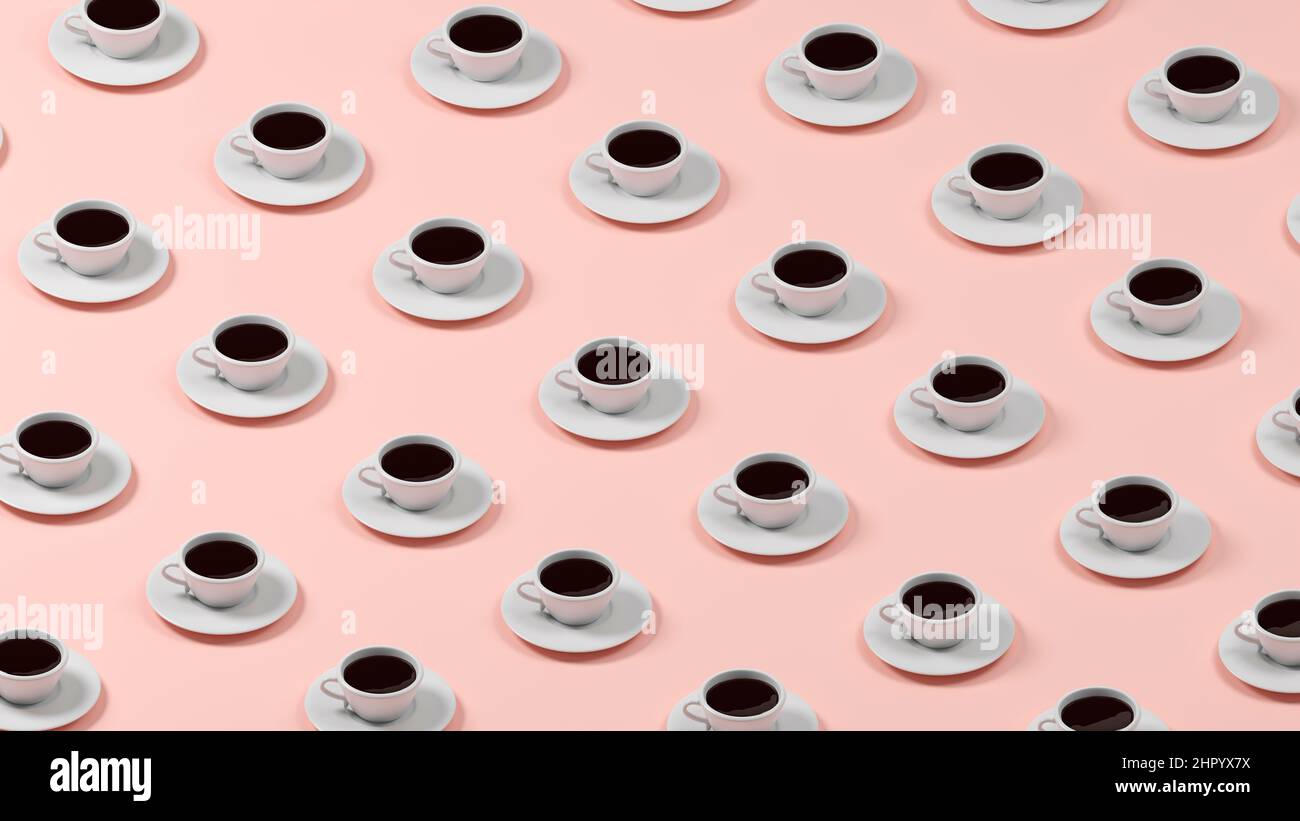 An isometric mug pattern 3d illustration Stock Photo - Alamy