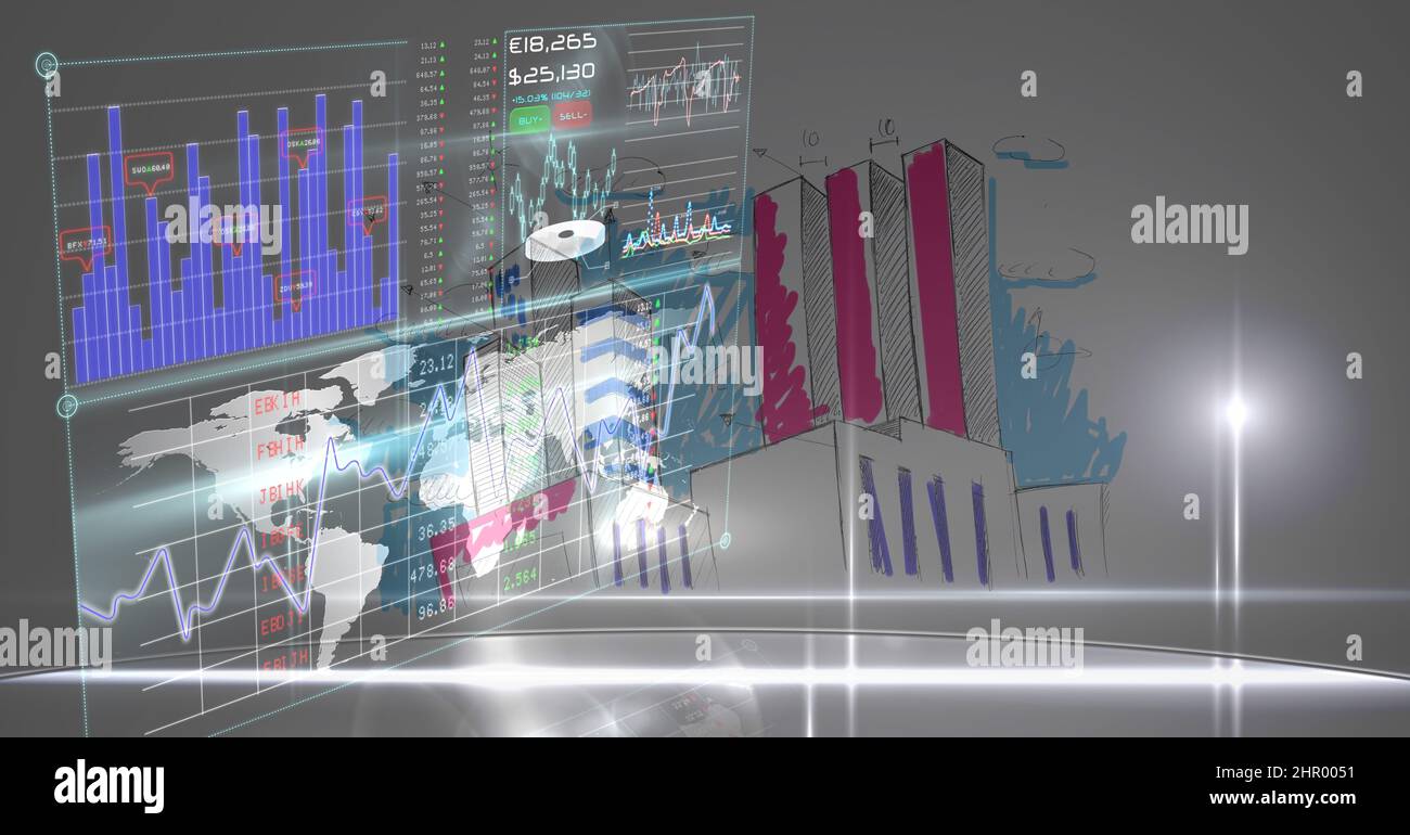 Digital interface with data processing against spot of light and ...
