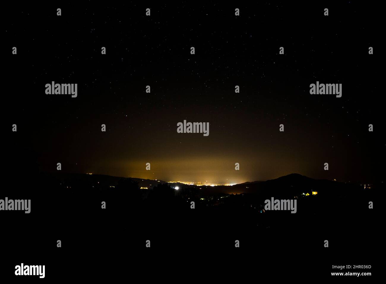 Light pollution over a city, France Stock Photo - Alamy