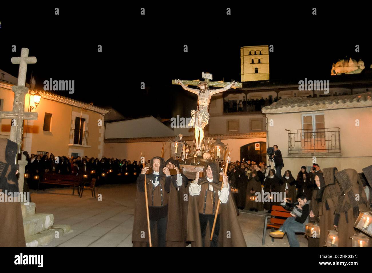 Holy Week in Zamora on the night of Holy Wednesday, procession of the ...