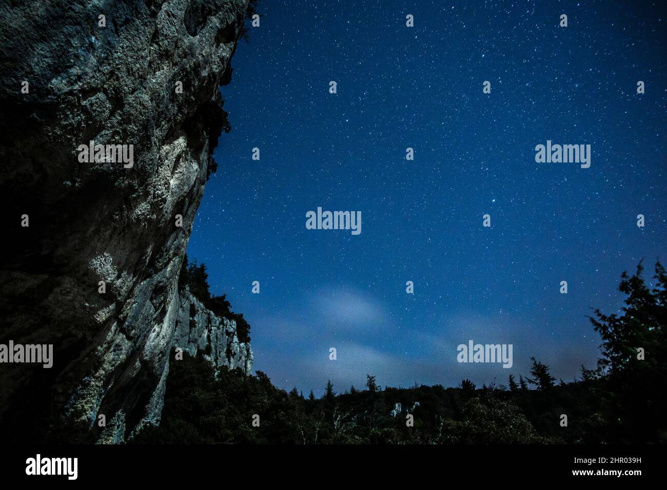 Night landscapes in the petit Luberon, Parc Naturel Regional du Luberon ...
