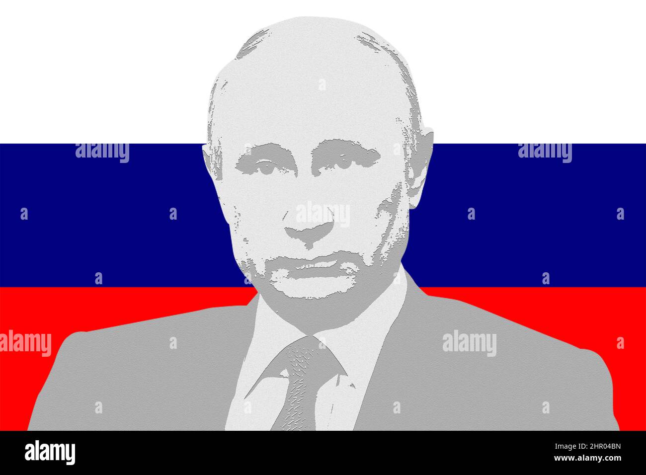 Vladimir Putin and Russia flag Stock Photo - Alamy