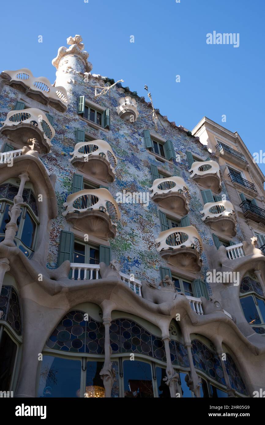 Casa Batllo in the sunshine, Barcelona, Catalonia, Spain Stock Photo ...