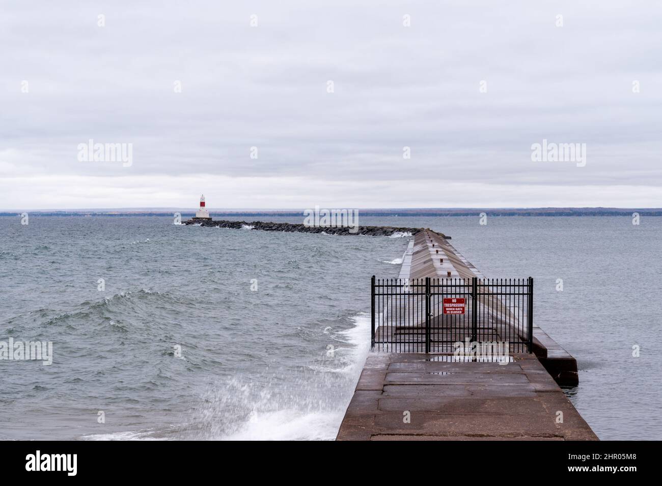 Presque Isle Harbor Breakwater Lighthouse as seen from Marquette ... Presque Isle Harbor Breakwater Lighthouse as seen from Marquette ...